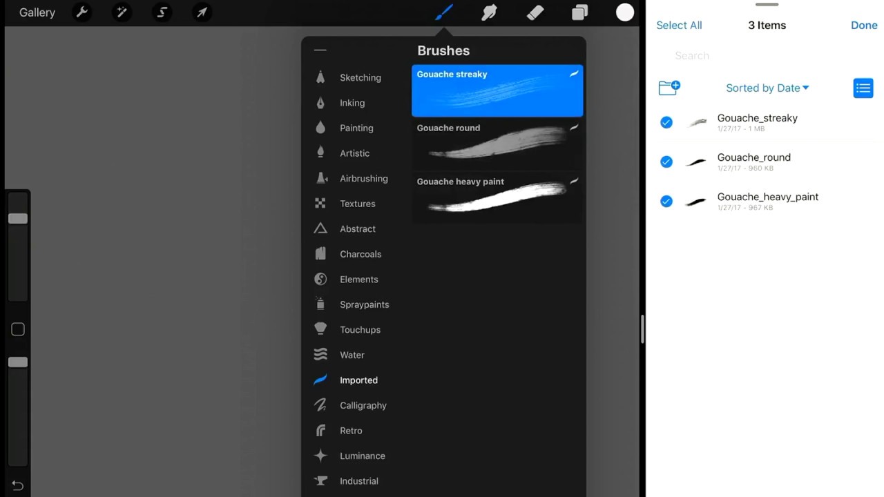 Procreate 4 - How To Batch Import Brushes