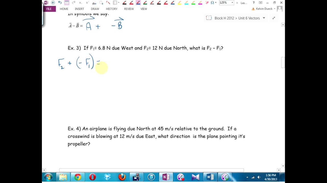 Physics 11 U6L2 Vector Components Part 1