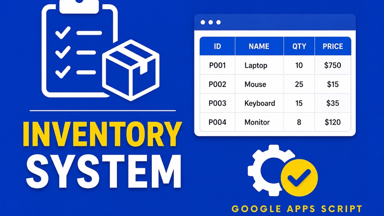 Build a FULL Inventory Management System with Google Apps Script (Step-by-Step)