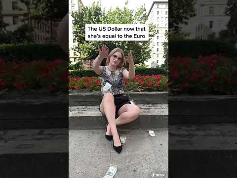 The US dollar now equals the euro