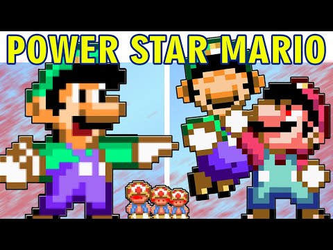 Power Star Mario in Nintendo World & Friday Night Funkin + Devil Mario Full Week (FNF MOD)