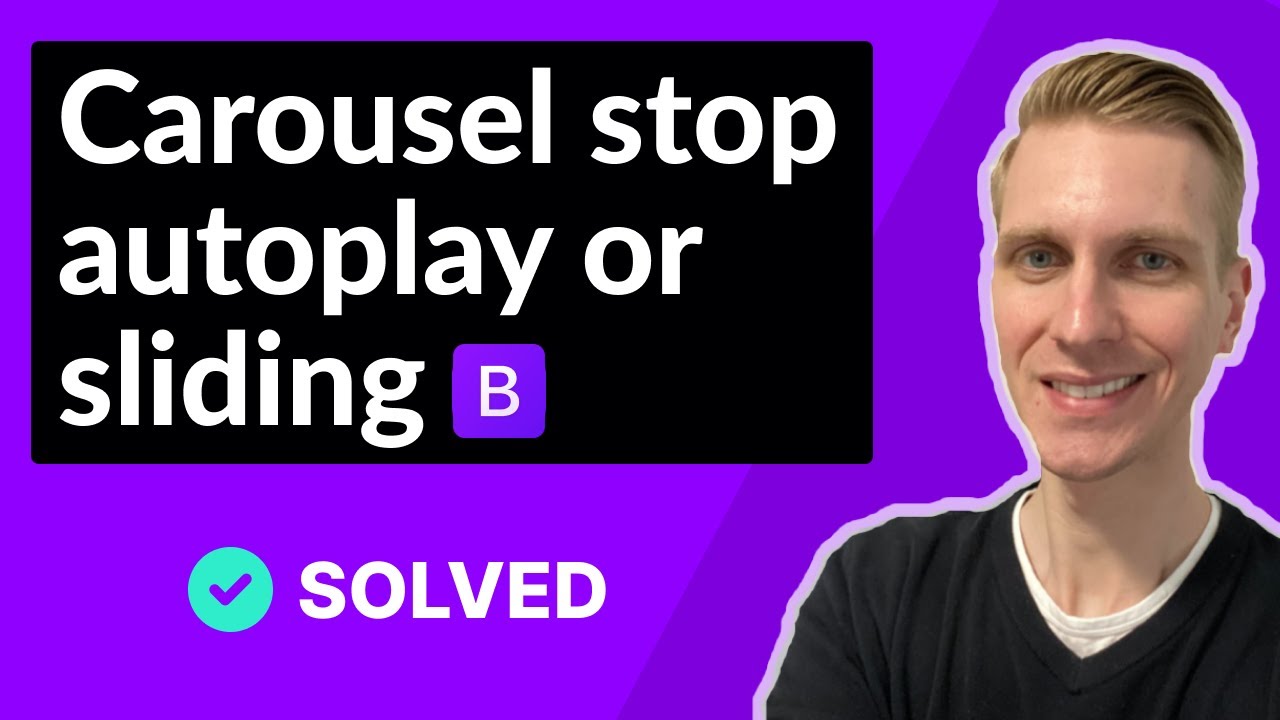 Bootstrap 5 carousel stop autoplay sliding (SOLVED)
