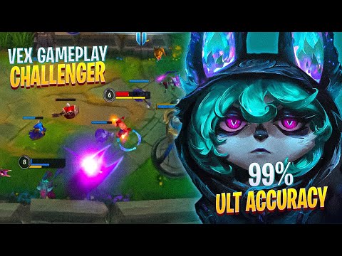 VEX 99% ULT ACCURACY | Vex Wild Rift Build & Runes | Wild Rift Challenger Gameplay
