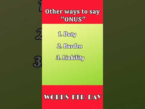 Another word for "ONUS" #englishlearners #englishlearning #youtubeshorts