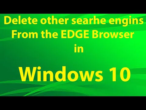 Delete other search engines from Microsoft EDGE than Default