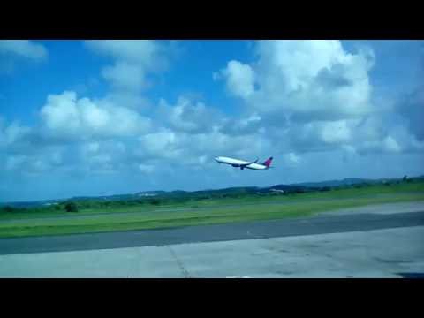 Take off at Antigua International Airport!!