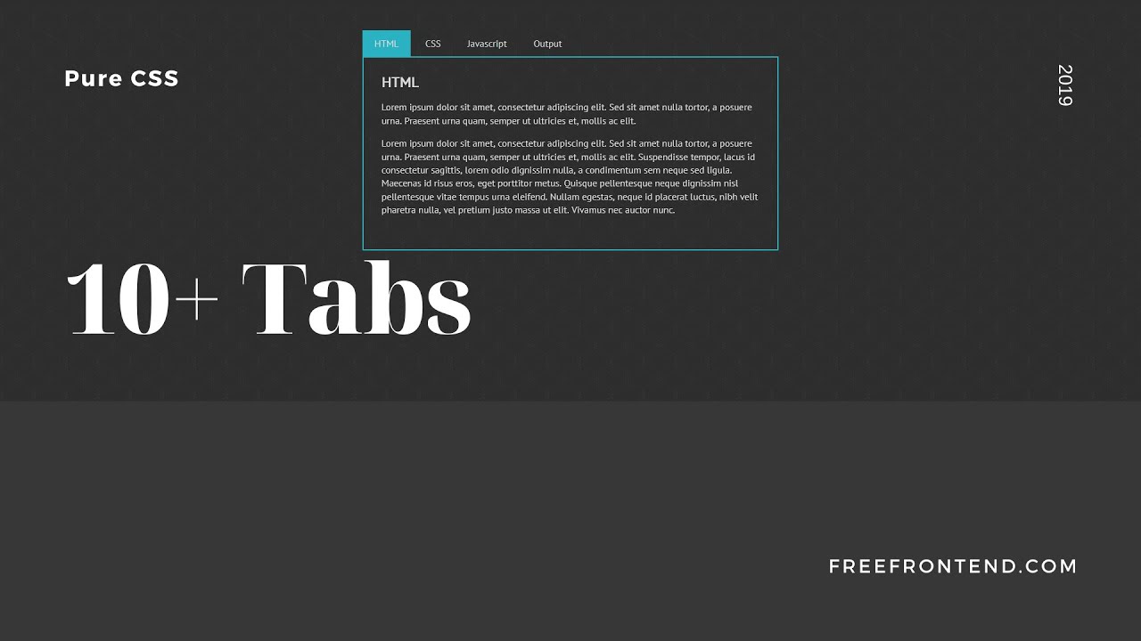 10+ CSS Tabs