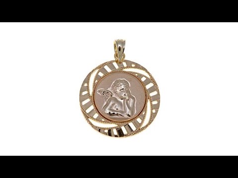 Michael Anthony Jewelry 10K DiamondCut Cherub Pendant