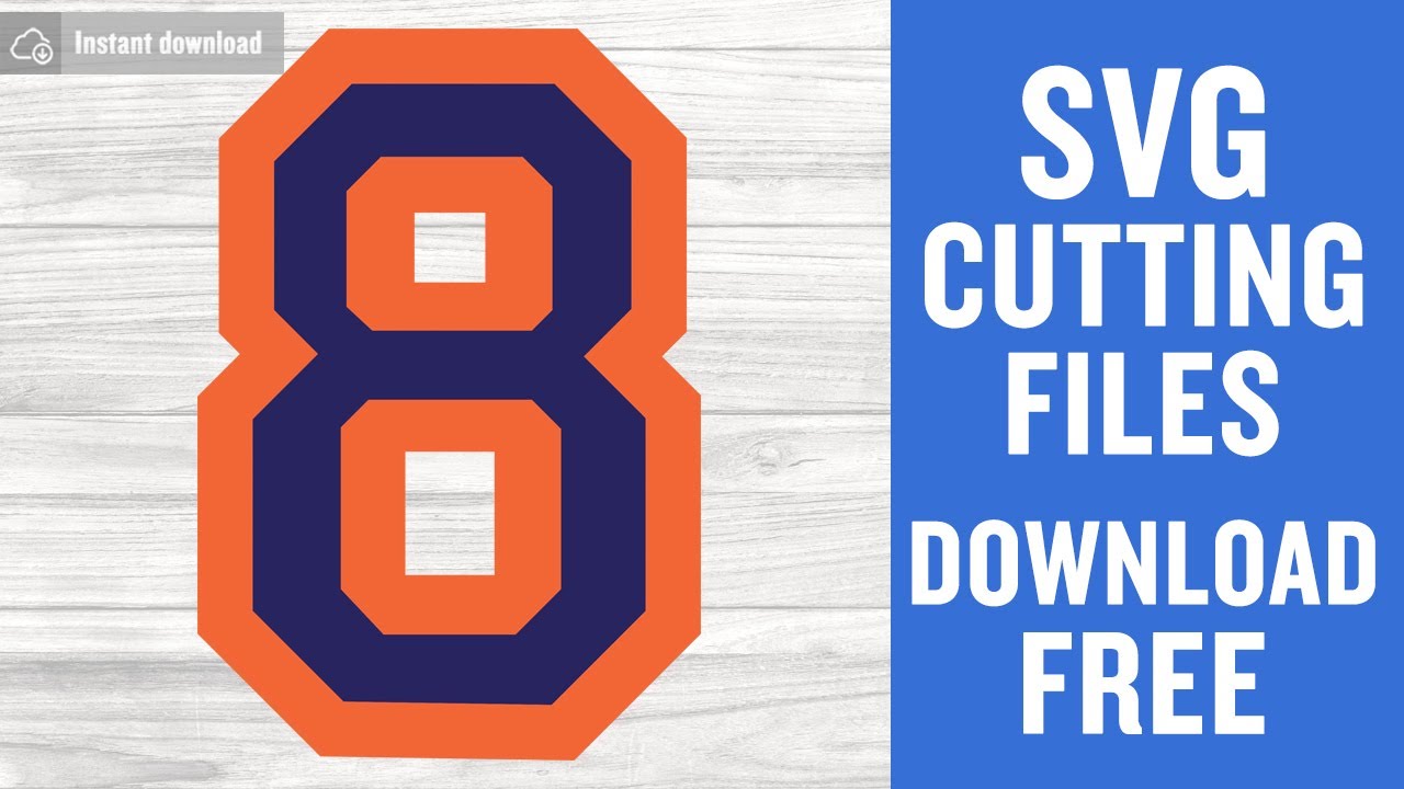 Sport Numbers 8 Svg Free Cut File for Cricut