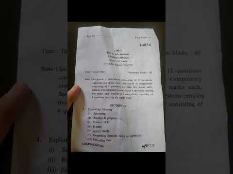 Bca R programming question paper 2023-MMDU