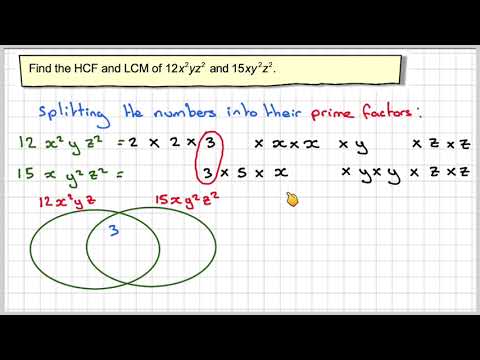 Finding the HCF and LCM of algebraic expressions