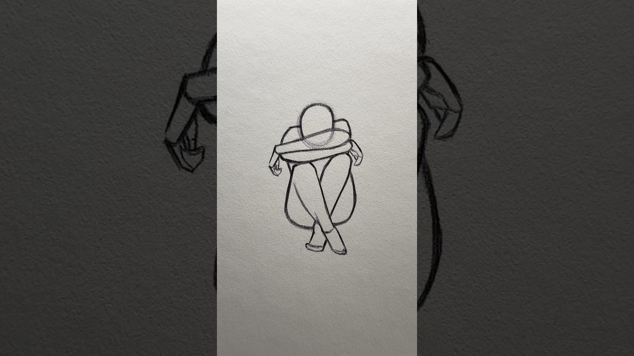 How to draw a crying pose ⭐️Tutorial⭐️ #drawing #art #pose #crying #tutorial #howtodraw #fyp #shorts