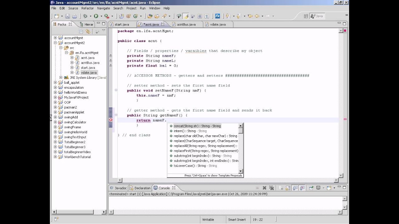 Java w/ Eclipse 22 - Bank Program Part 8