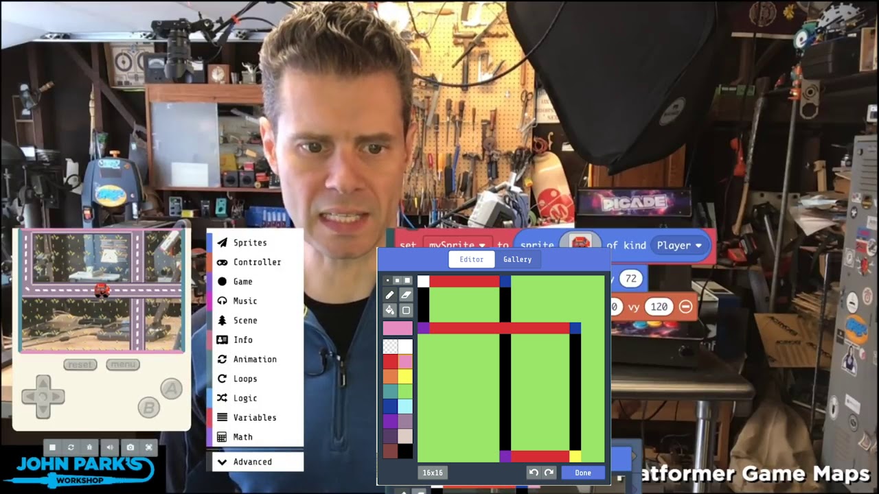 MakeCode Minute: Arcade Tile Maps @adafruit @johnedgarpark #adafruit @MSMakeCode #makecode