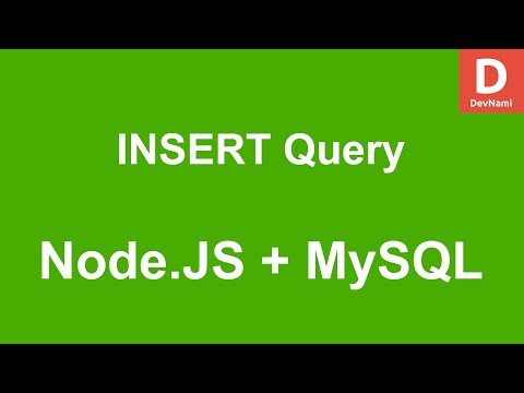 Learn Node JS INSERT QUERY How to add Data in MySQL Database Table - Mind Luster