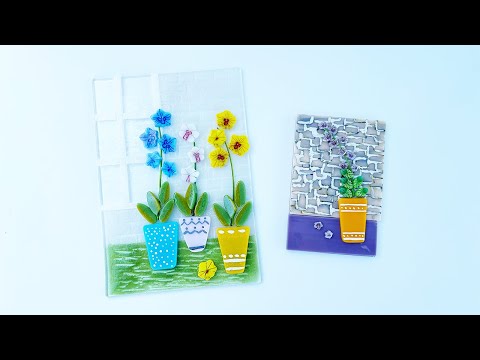 Fused Glass Orchid by The Window