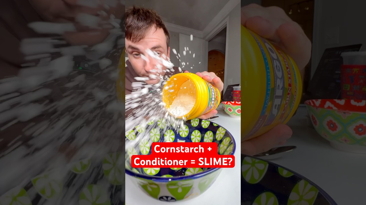 I Tried Cornstarch + Conditoner SLIME Recipe! 🤔 DIY NO GLUE