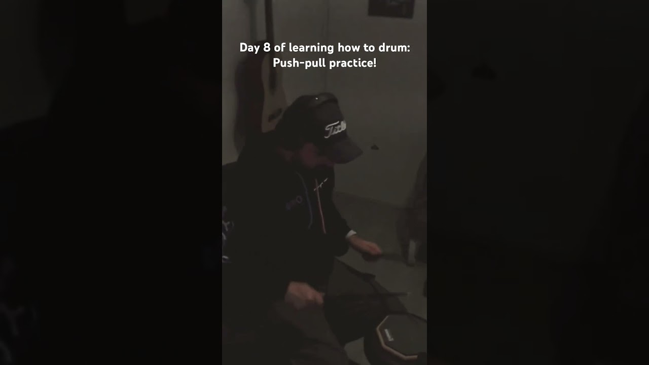Learning how to drum day 8: Push-Pull practice. #drums #drummer #learningdrums #pushpull #drumeo