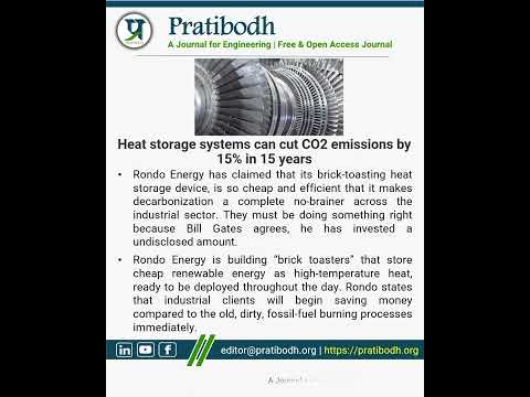 Heat storage systems can cut CO2 emissions by 15% in 15 years