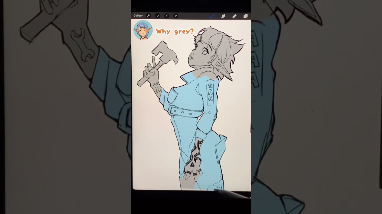 Why Colour Your Drawings with Grey First? #drawing #howtodraw #artist #arttips #digitalart #art