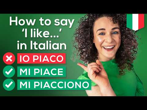 How to Say I LIKE in Italian with PIACERE (Mi Piace, Mi Piacciono) + FREE PDF📚