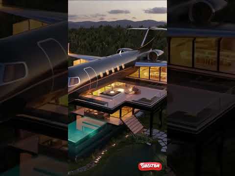 Your Future -shaped mansion......#airplane #bedroomdesign #interiør #luxuryinteriors #villa #homes