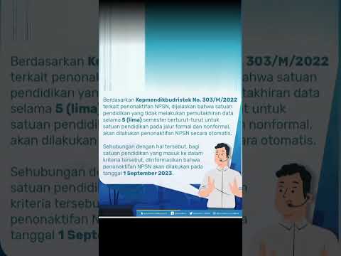 Penonaktifan NPSN bagi Satuan Pendidikan Yang Tidak Melakukan Pemutahiran Data