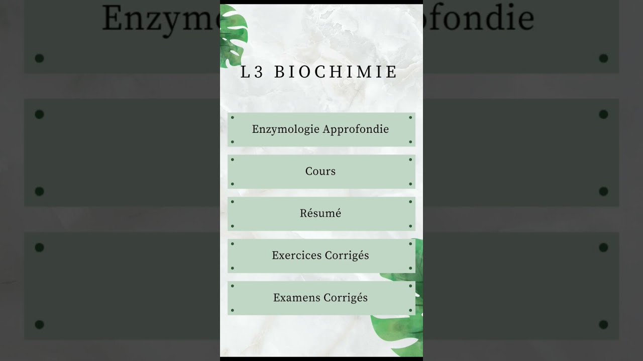 cours Enzymologie approfondie PDF Lien de téléchargement PDF dans les commentaires