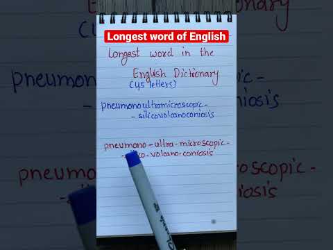 Longest word of English dictionary with 45 letters #shortbreak #logestenglishword