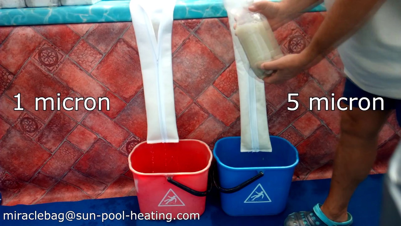 MiracleBag  Comparison of 1 micron and 5 micron filter material.