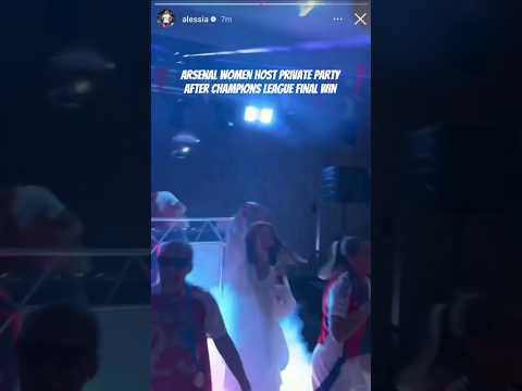Arsenal women host private party after champions league final WIN #arsenalwomen #arsenal #football