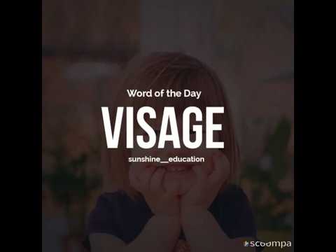 Word of the Day - VISAGE ( #wordoftheday #education #englishvocabulary )