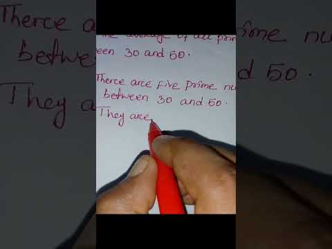 How to find Prime Numbers between 30 & 50 ? #primenumber #average #study #shortsvideo #ytshorts
