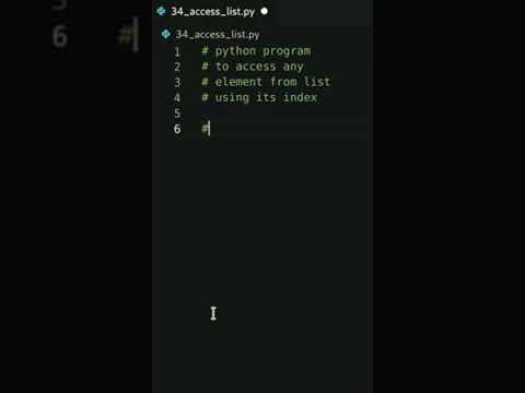 Python Program To Access Element From The List | List Indexing In Python | Tech Blooded | #Shorts