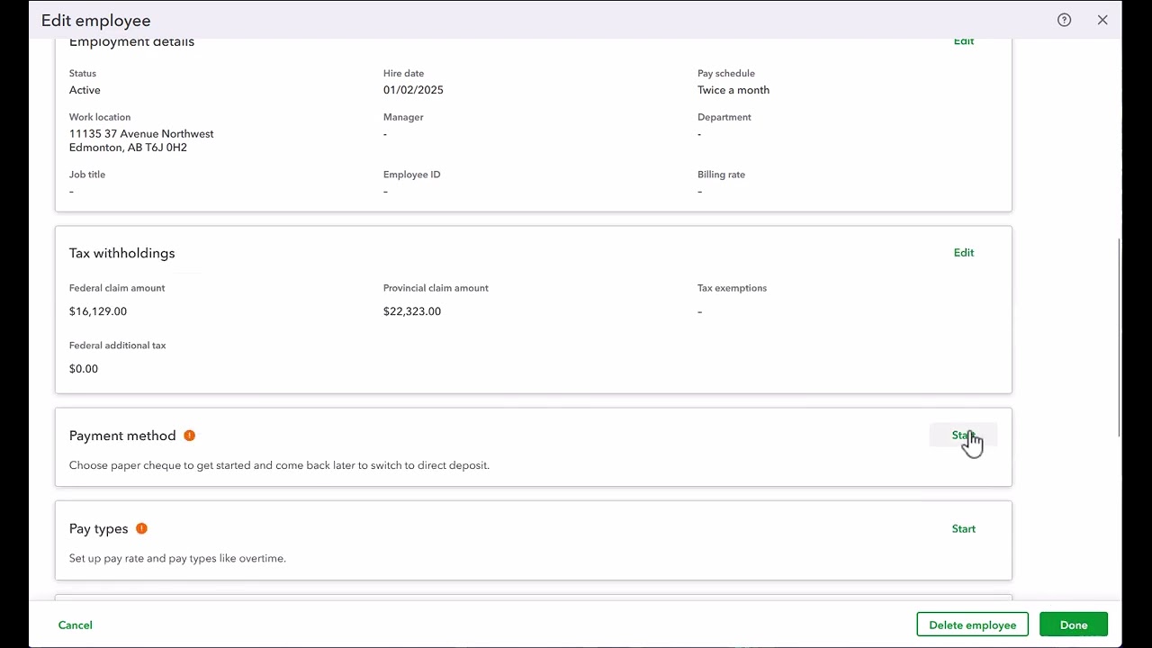 Lesson 9 Set up employees and pay items