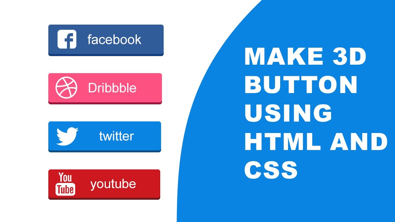 Make 3D Buttons Using HTML and CSS