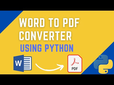 Word To PDF Converter Using Python | Python Projects Tutorials