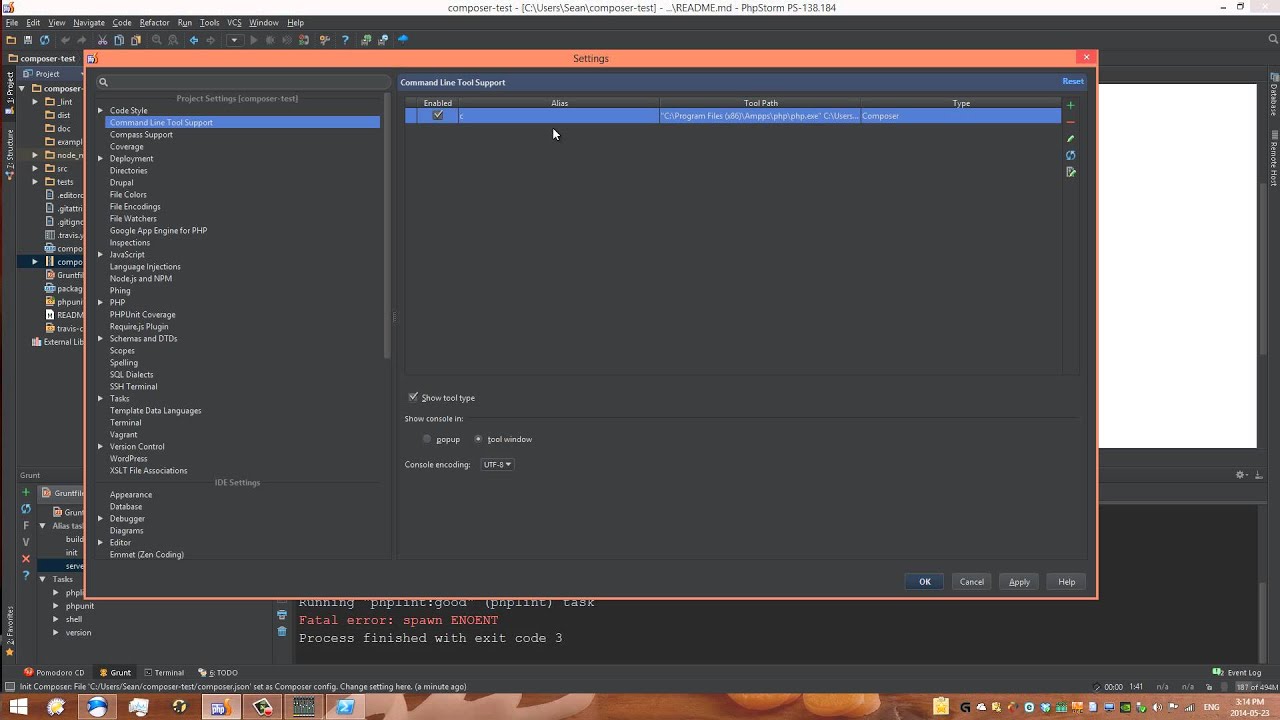 PHP TDD in PHPStorm - Configuring and Installing Composer Dependencies