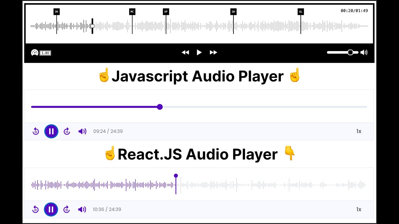 Audio Wave Player | React | JS