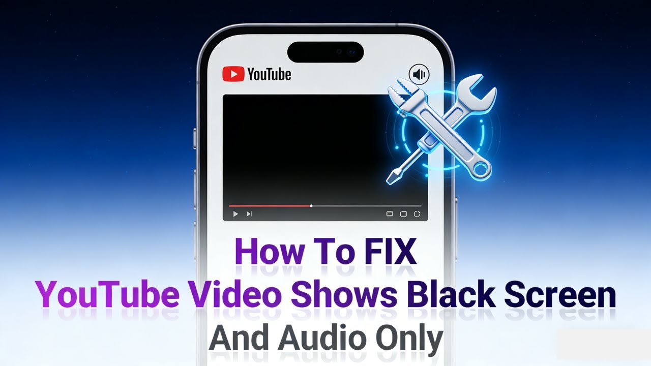 How To FIX YouTube Video Shows Black Screen And Audio Only
