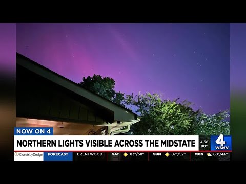 Northern Lights shine across Middle Tennessee skies