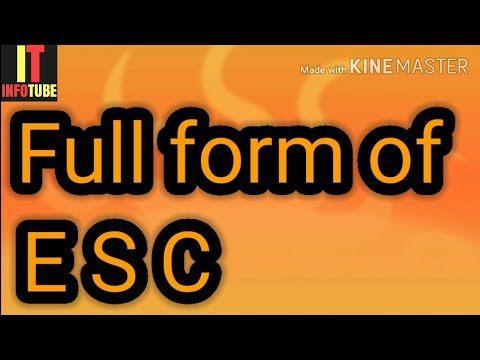 Full form of ESC | what is ESC