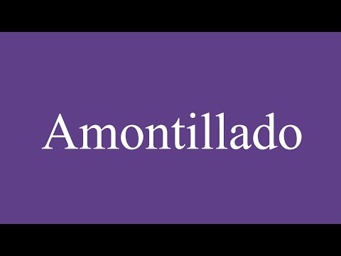 How To Pronounce ''Amontillado'' Correctly in Spanish
