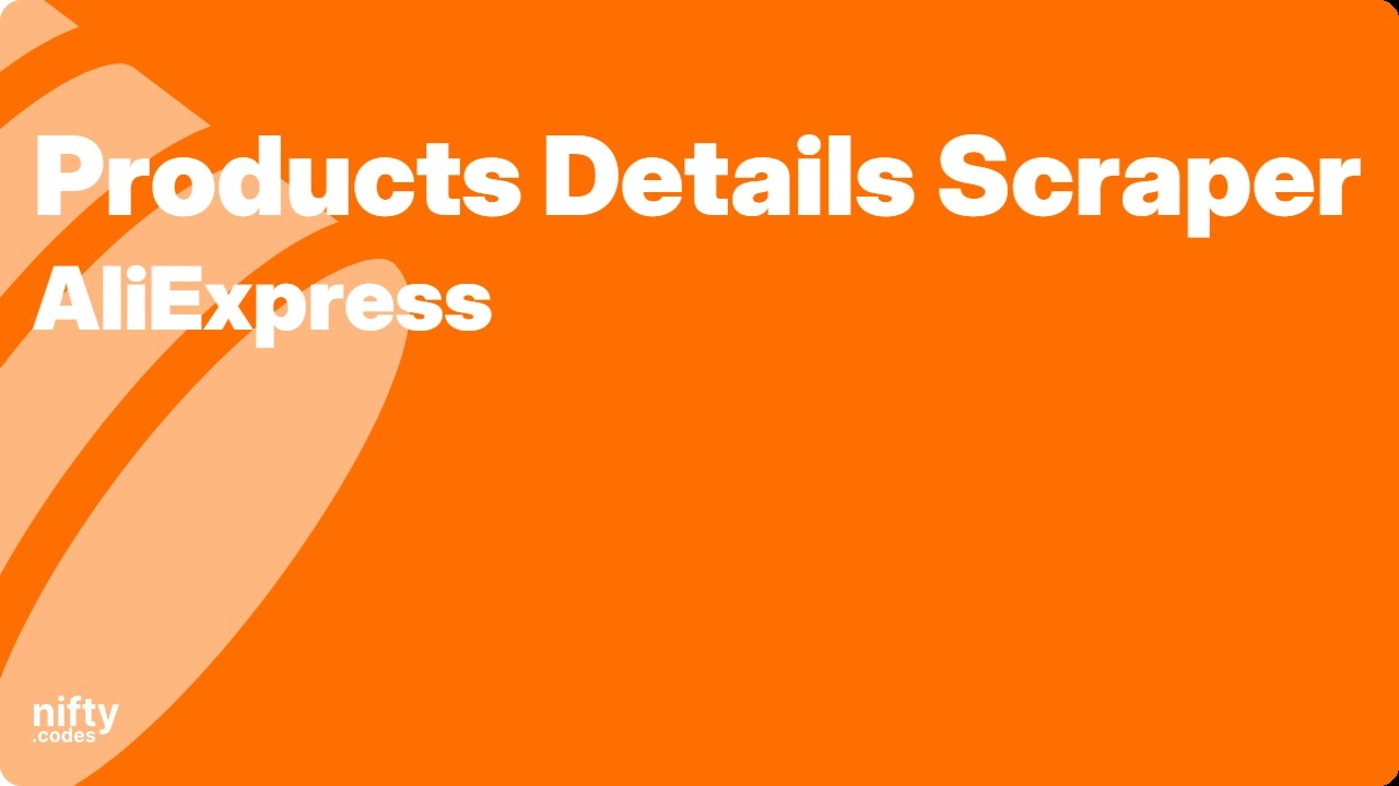 How to scrape product details from AliExpress