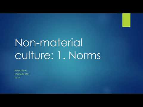 Non material culture 1 Norms
