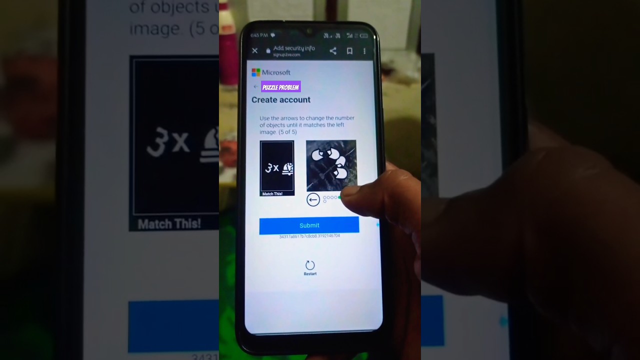 Microsoft Account Puzzle Verification 🧩 #microsoft #account
