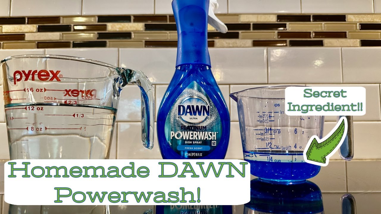 HOMEMADE DAWN POWERWASH for $0.49  // The Secret Ingredient is KEY