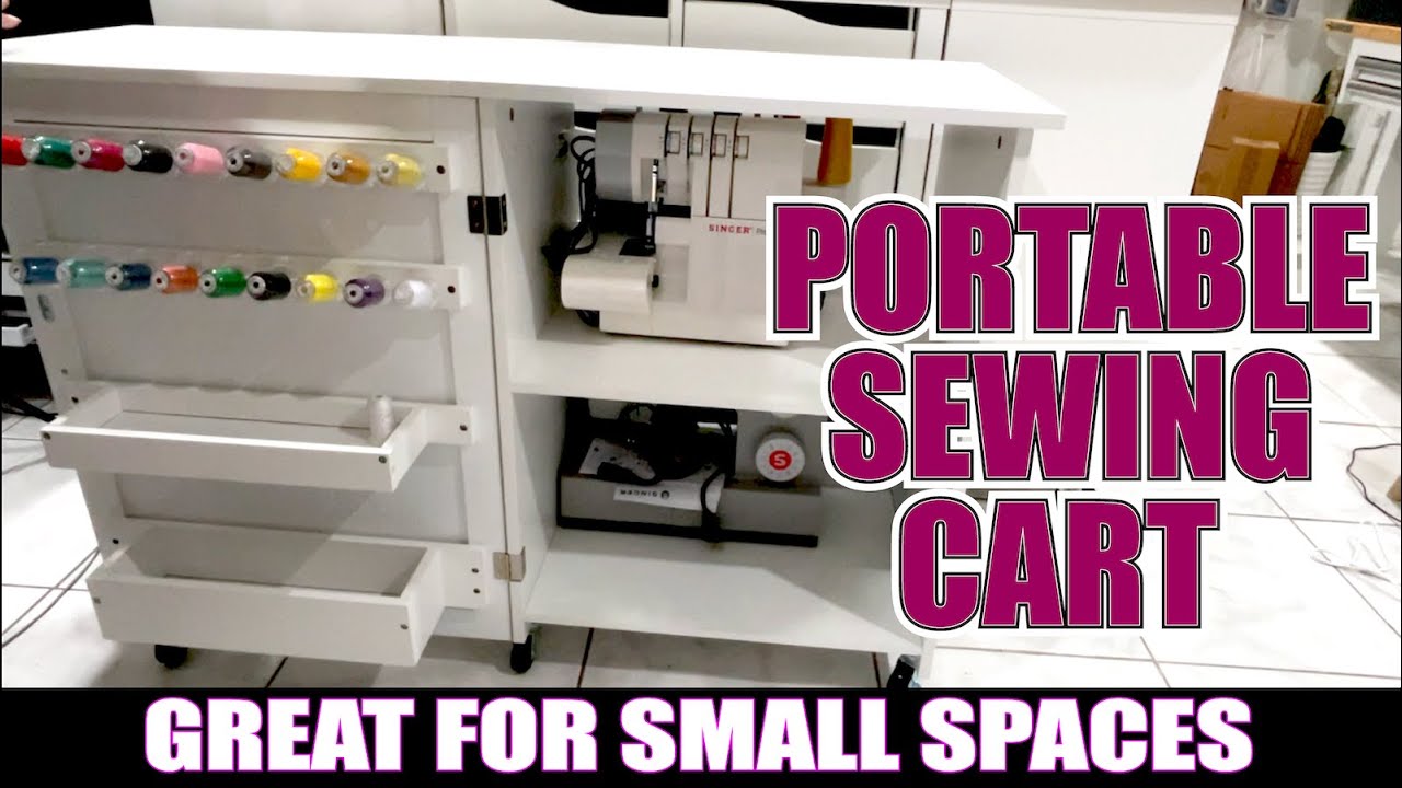 SEWING CART FOR SMALL SPACES | VEVOR PORTABLE SEWING TABLE!  UNBOX AND SETUP