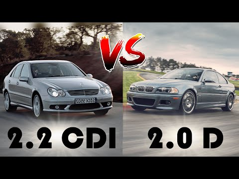 BMW E46 320D 150hp VS Mercedes C220 CDI 143hp (Acceleration test 0-100) side by side