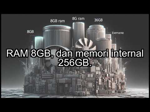 Say "8 gigabytes of RAM, and 256 gigabytes of internal memory." in Indonesian!